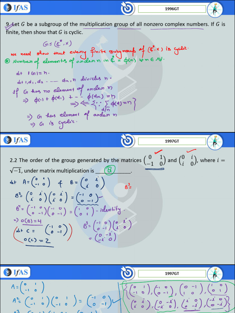 t1 Important Structure of Groups Eng | PDF | Group (Mathematics) | Algebraic Structures