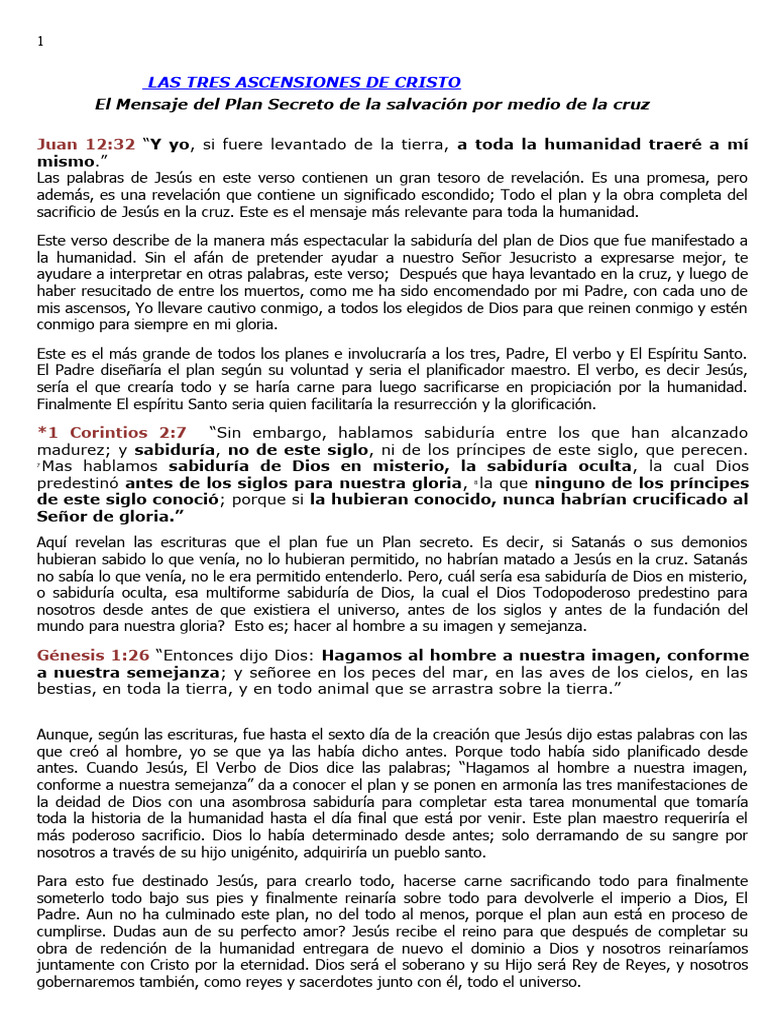 Las Tres Ascensiones de Jesús | PDF | Cristo (título) | Dios