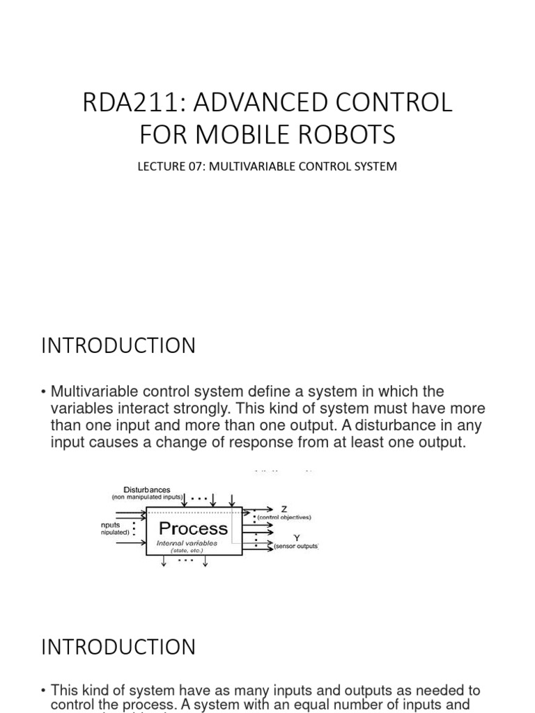 Multivariable Control Systems Overview | PDF | Control Theory | Applied Mathematics