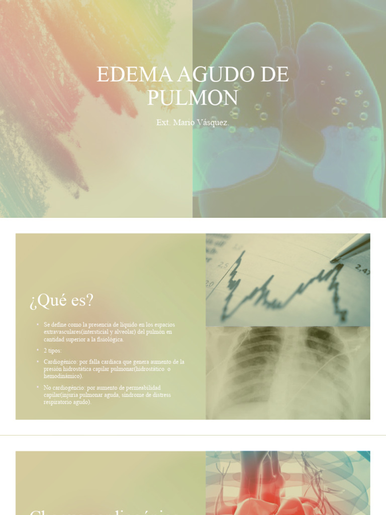 Edema Agudo de Pulmon | PDF | Edema | Choque (circulatorio)