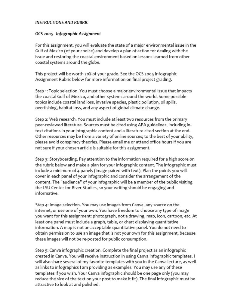 OCS 2005 Spring Infographic Assignment | PDF | Climate Change ...