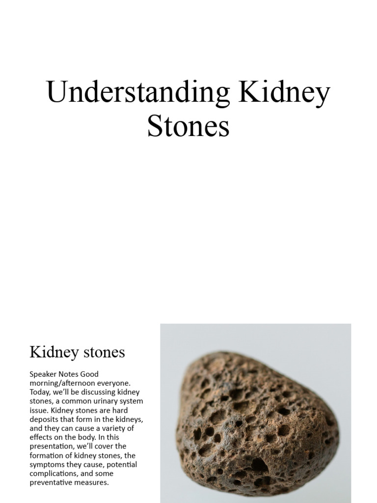 Understanding The Effect of Kidney Stones | PDF