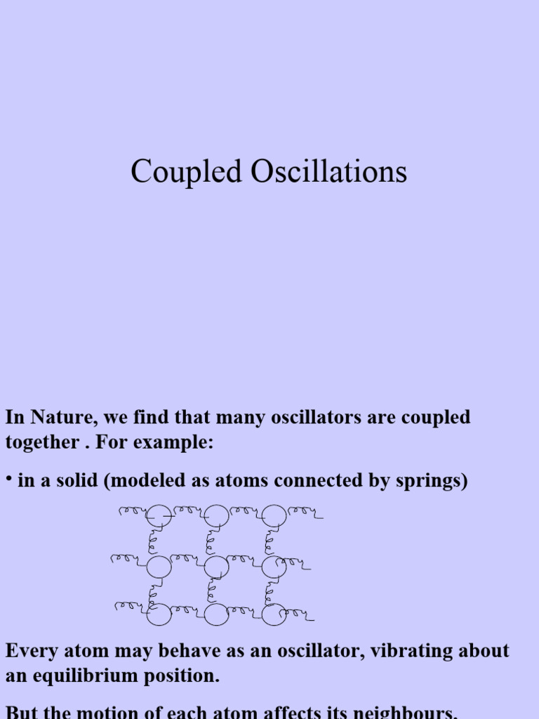 Coupled Oscillations and Normal Modes | PDF | Oscillation | Normal Mode