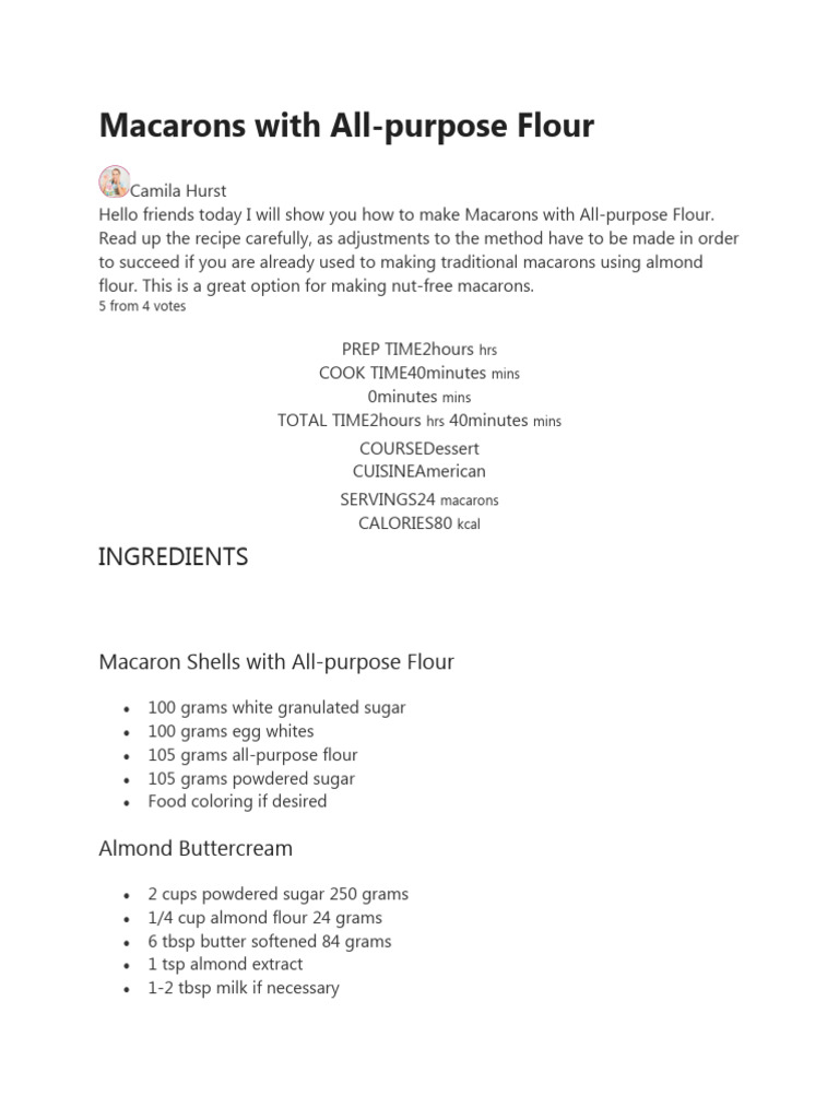 Macarons With All | PDF | Macaron | Foods