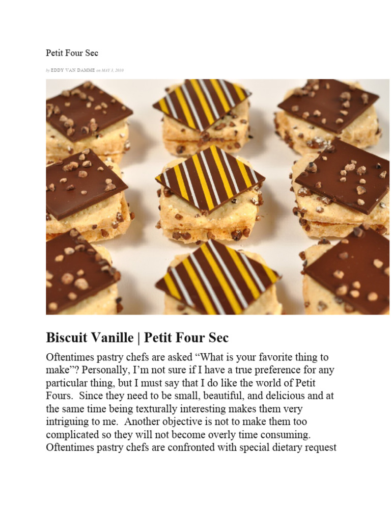 Petit Four Sec | PDF | Chocolate | Baking