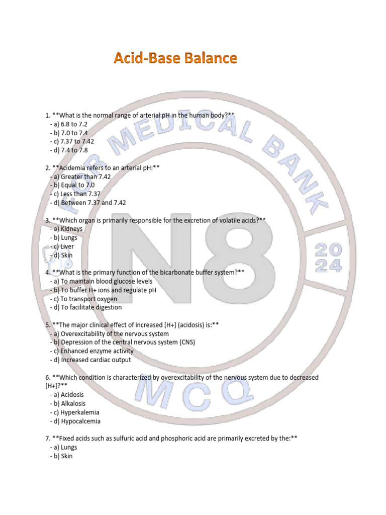 Acid Base | PDF | Buffer Solution | Bicarbonate