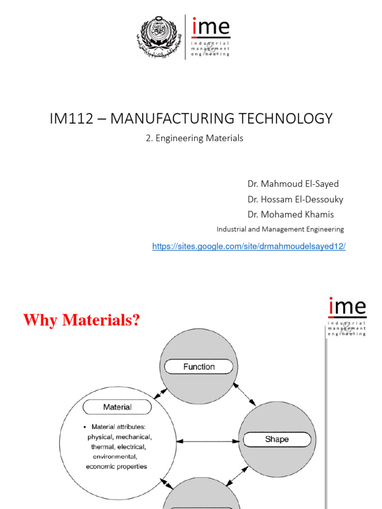 IM112 Lec.2 Eng. Materials | PDF | Cast Iron | Steel