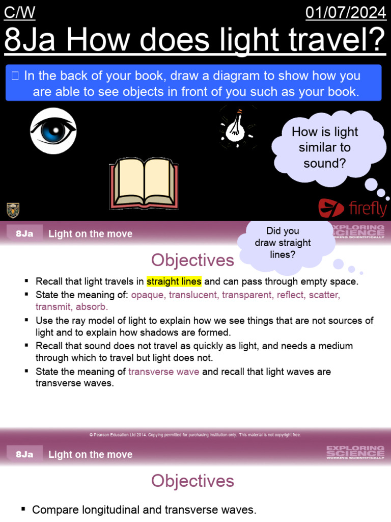 8ja How Does Light Travel Slides JBR | PDF | Light | Camera