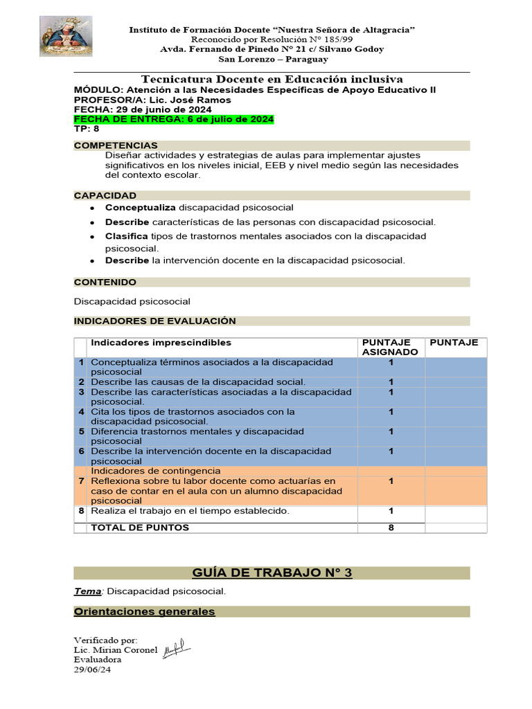 Guía 3 Aneae Ii | PDF | Trastorno mental | Maestros