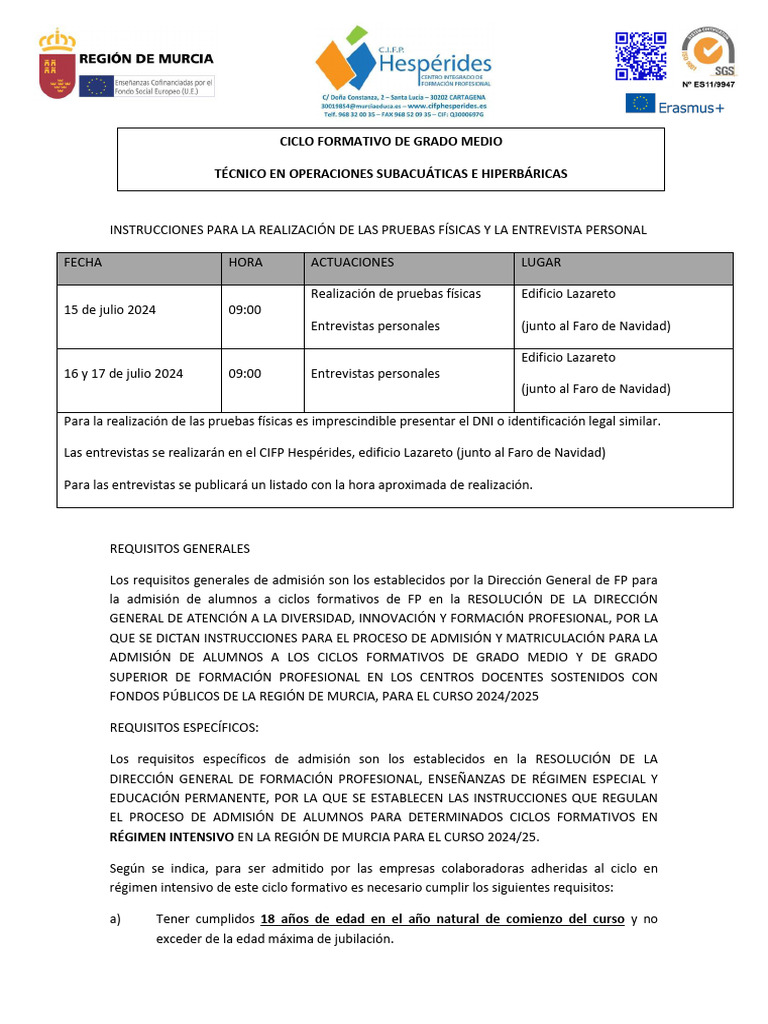 Rev - Acceso OSH 2024 2025 Def | PDF | Desarrollo profesional