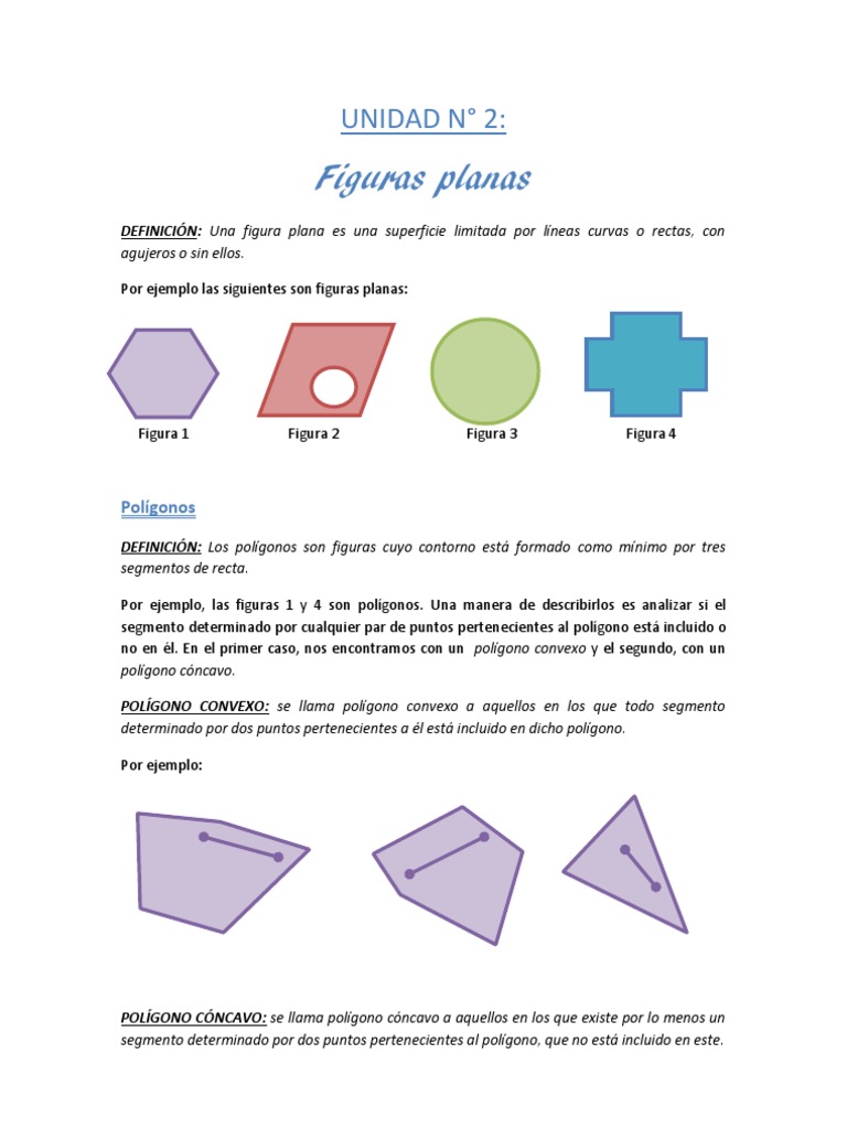 Figuras Planas: Polígonos y No Polígonos | PDF | Ángulo | Polígono