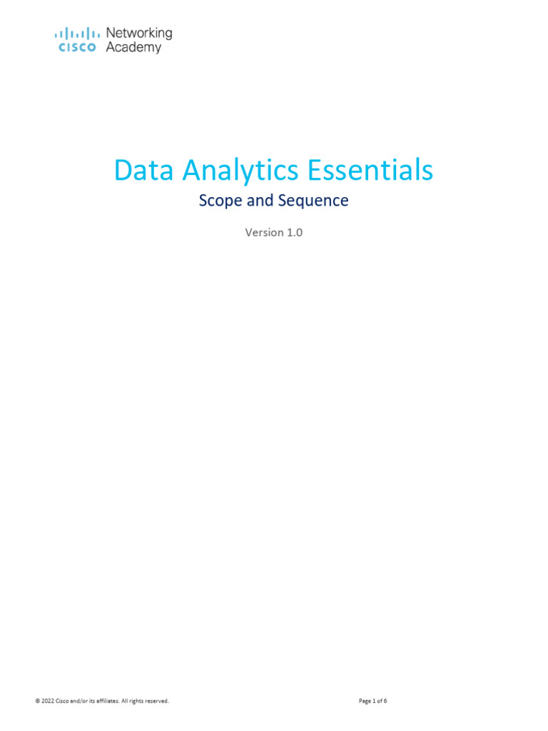 Data Analytics Essentials 1 | PDF | Data Analysis | Data