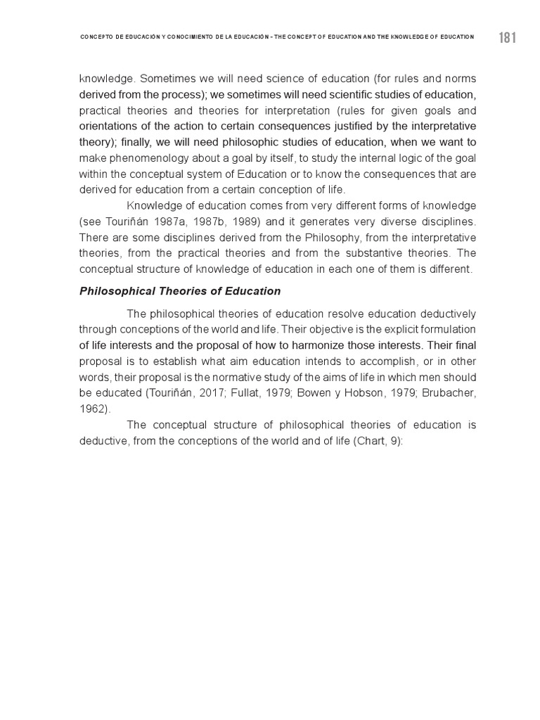 Libro Concepto de Educacion 19 | PDF | Theory | Knowledge