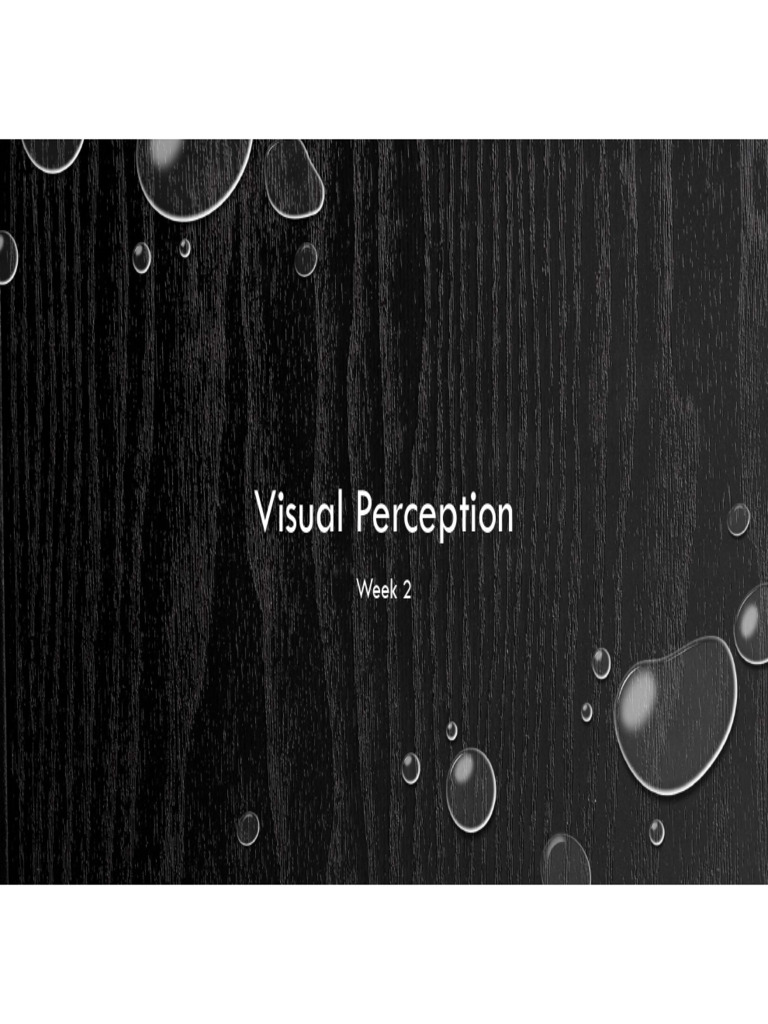 Week2and3 Visual Perception | PDF | Visual Perception | Perception