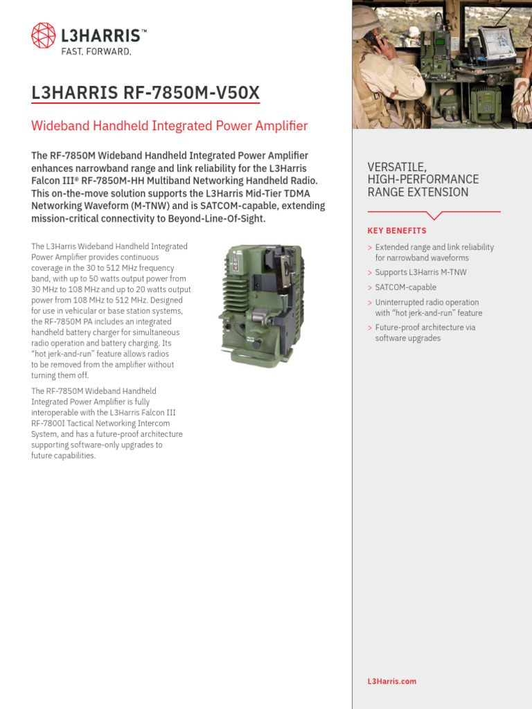 Cs Tcom RF 7850m v50x Power Amplifier Datasheet | PDF | Frequency ...