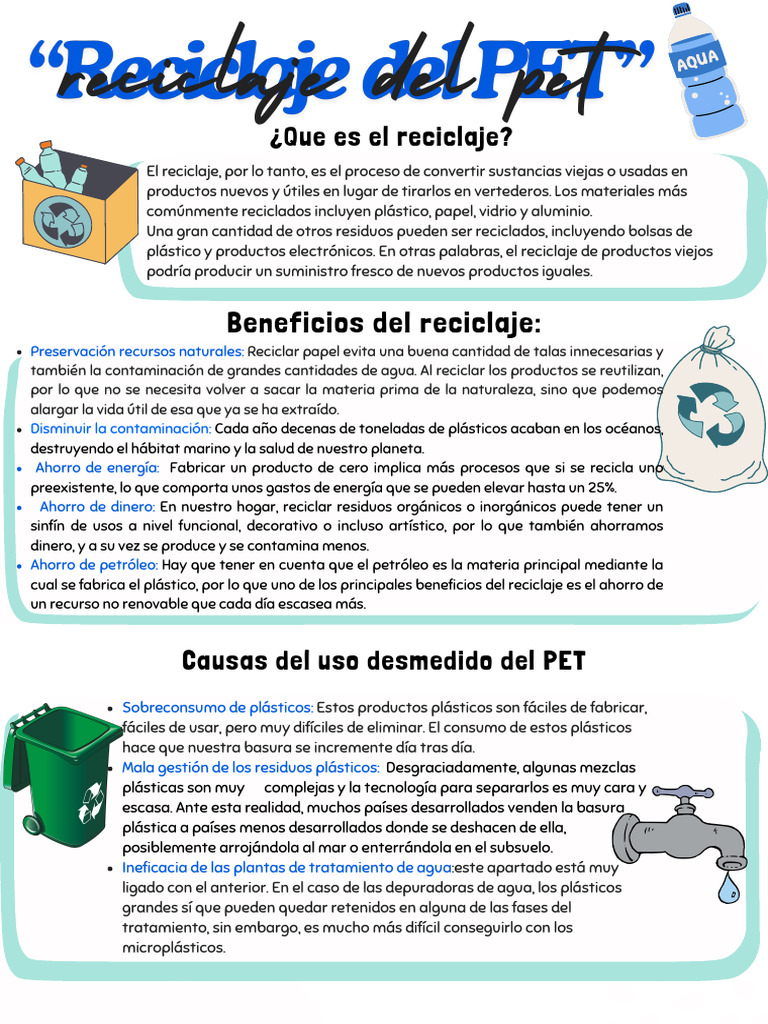 Reciclaje Del PET | PDF | Reciclaje | Residuos