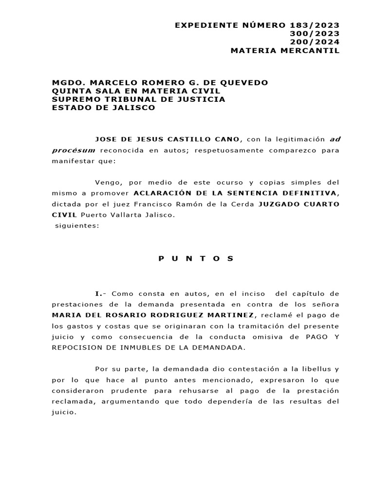 Aclaración de Sentencia | Descargar gratis PDF | Sentencia (ley) | Gobierno