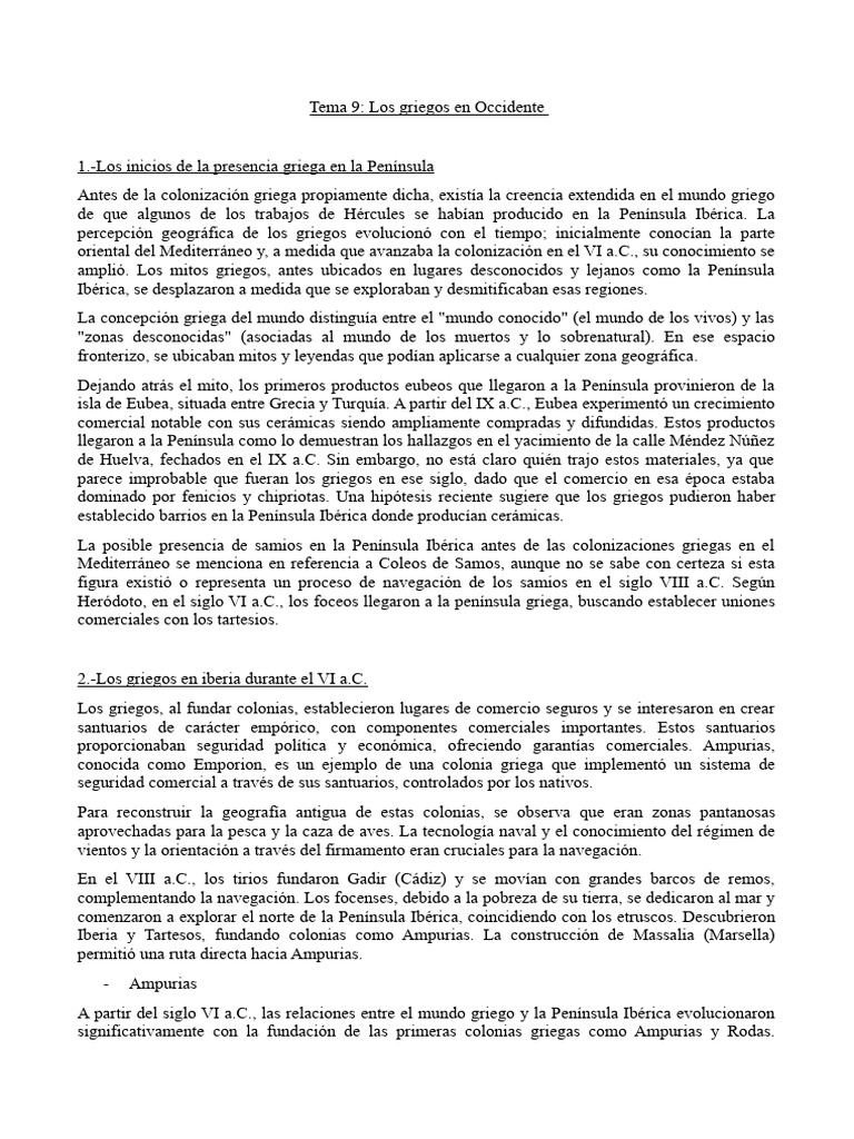 Resumen T9 Proto | PDF | Antigua Grecia