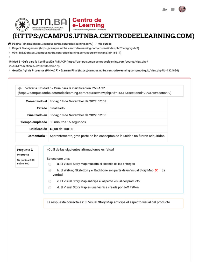 Gestión Ágil de Proyectos (PMI-ACP) - Examen Final 1 | Descargar gratis PDF | Scrum (desarrollo ...