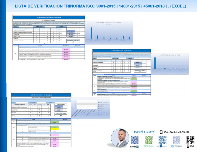 Lista de Verificación Trinorma - Iso 90012015, 140012015, Iso 450012018 | PDF