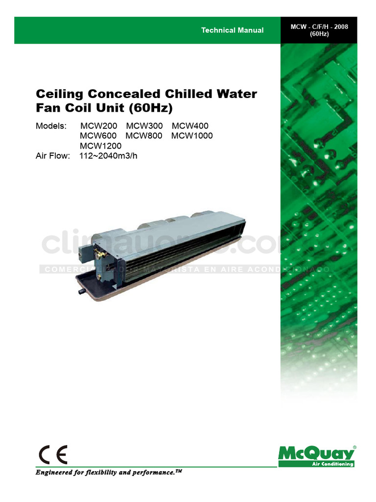 MCW Fan Coil System 200 A 1200 Cfm. New | PDF | Pipe (Fluid Conveyance ...