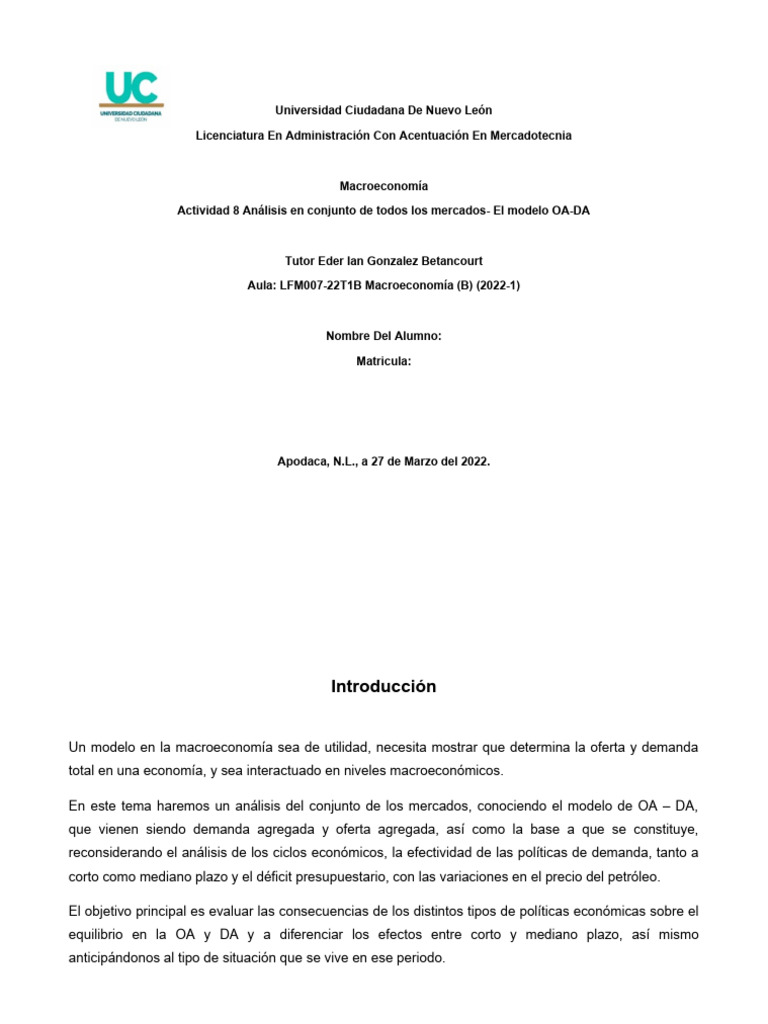 Cuadro Sinoptico Macroeconomia | PDF | Oferta y demanda | Oferta (economía)