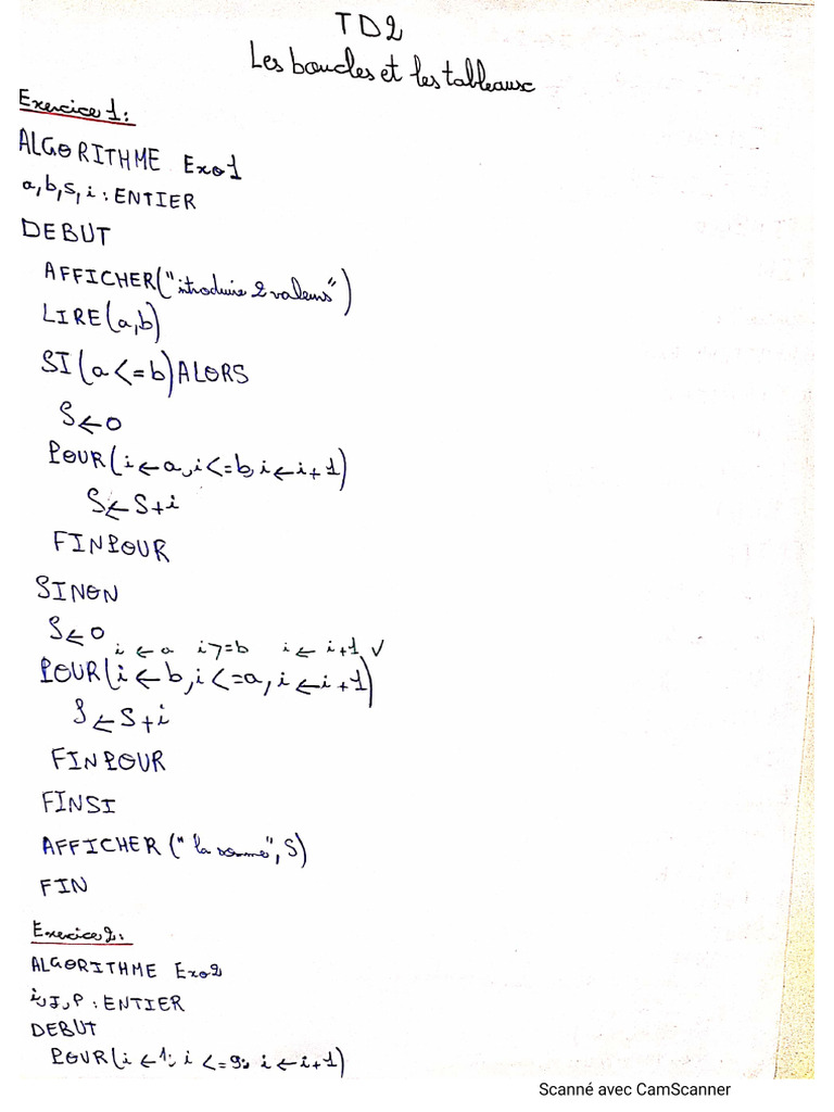 TD2 Algo 2021 Solution | PDF