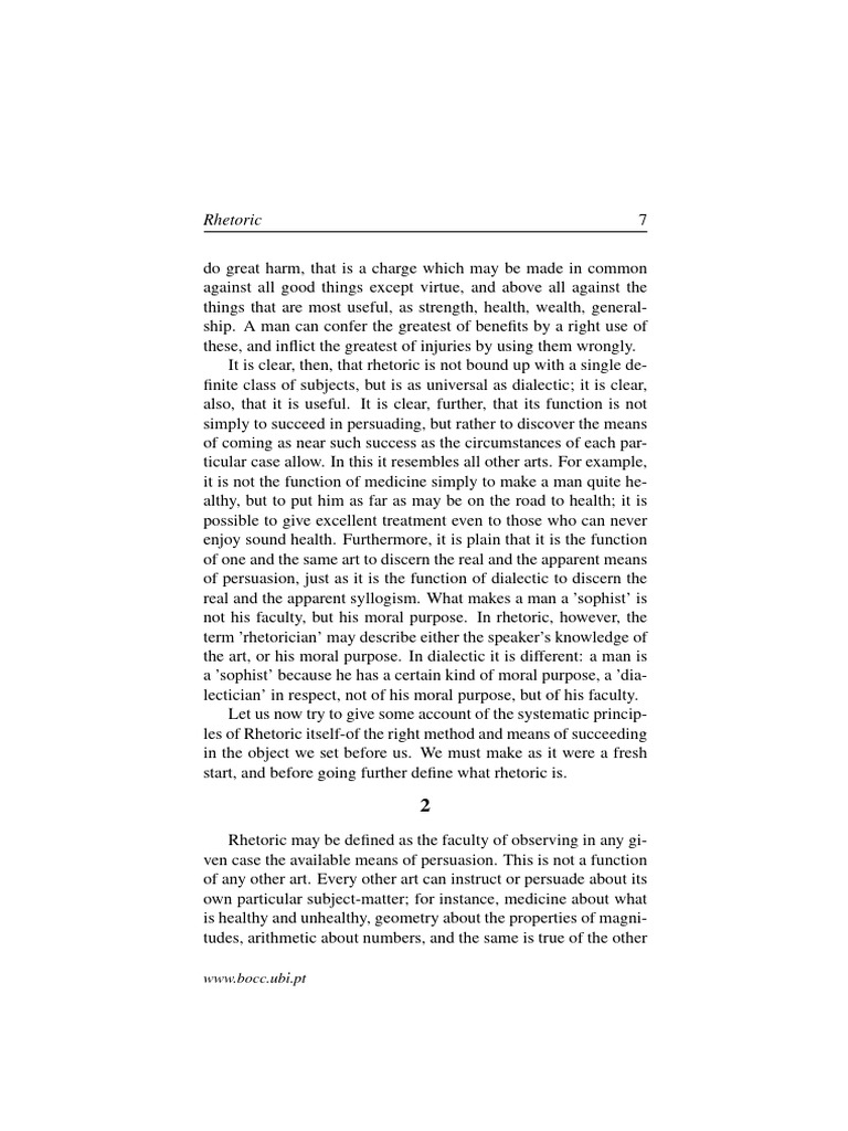 Aristotle Rhetoric 7 | PDF