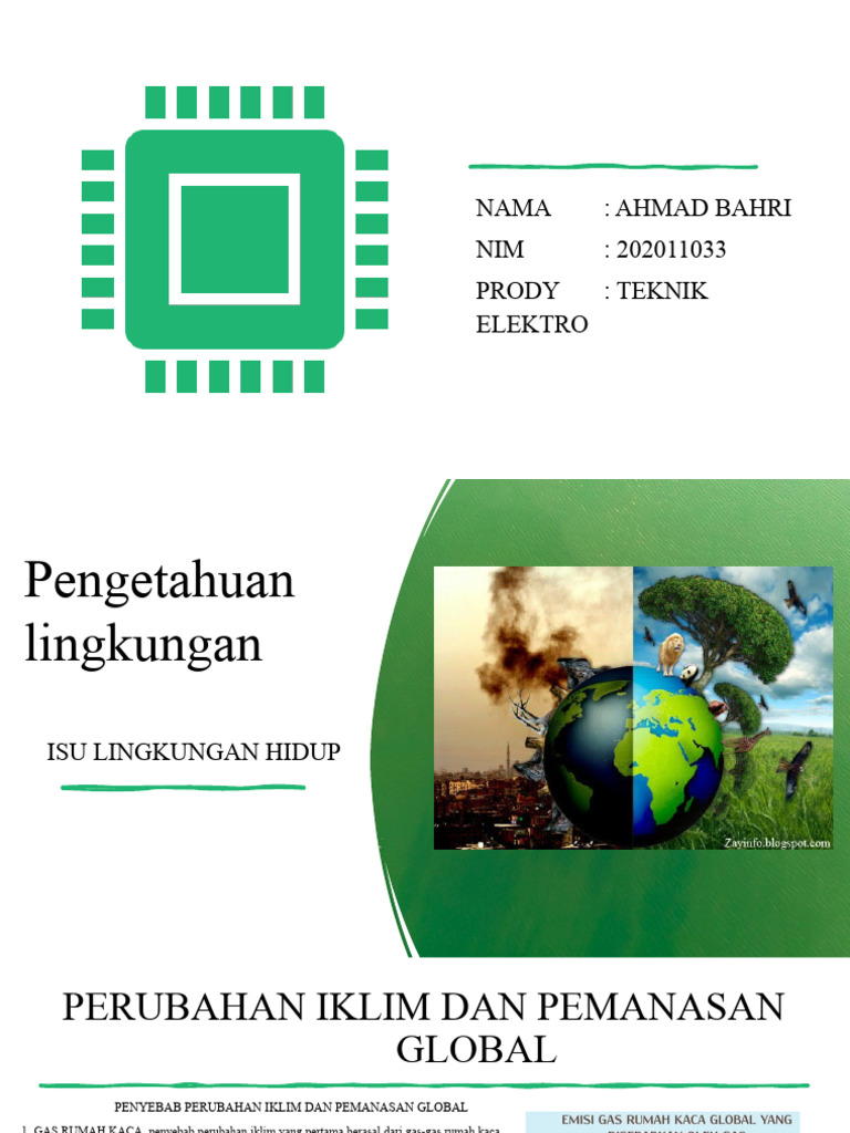 Ahmad Bahri PPT Pengetahuan Lingkungan | PDF | Teknologi & Rekayasa