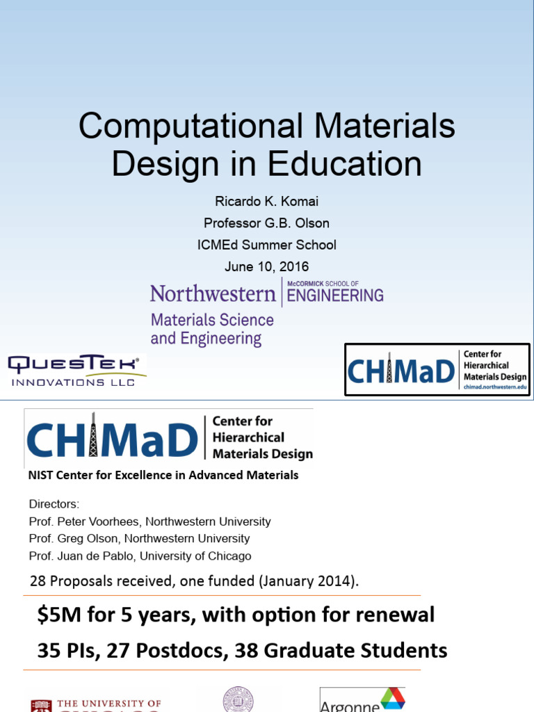 Materiales computacionales-ICMEd2016 - GBO - RKK | PDF | Design | Science
