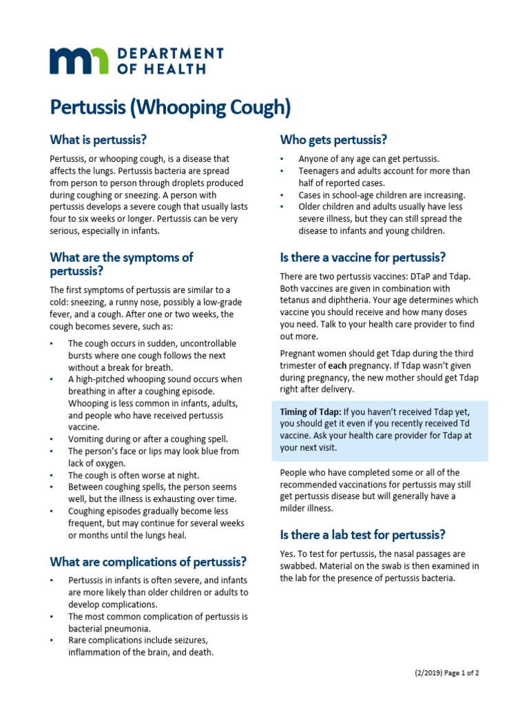 Pertussis | Download Free PDF | Pediatrics | Causes Of Death