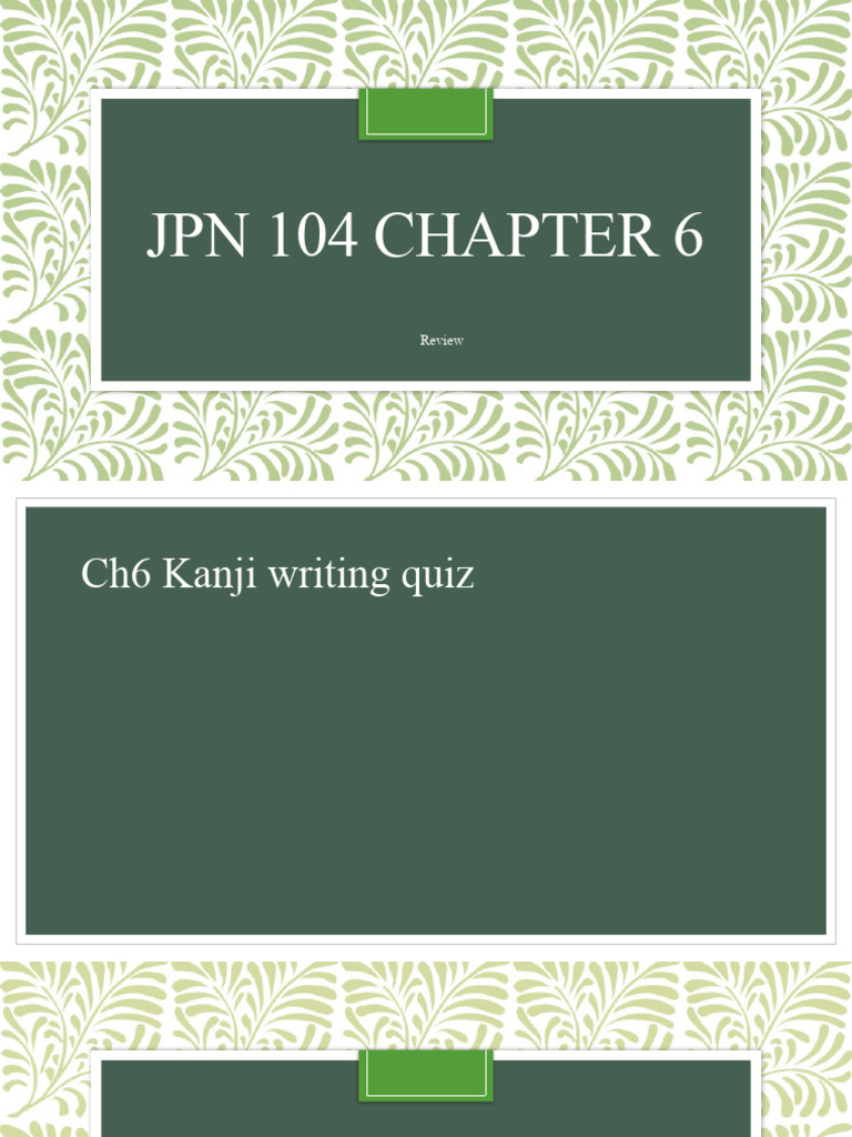 W4 Thu Ch6 Review | PDF