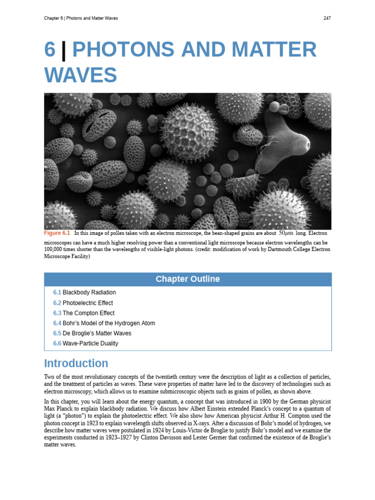 UP3 - Ch6. Photons and Matter Waves | Download Free PDF | Photoelectric ...