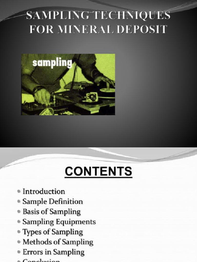 Sampling Techniques For Mineral Deposit 1698046194 | PDF