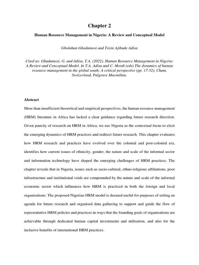 NHRM ConceptualModel | Download Free PDF | Human Resource Management ...