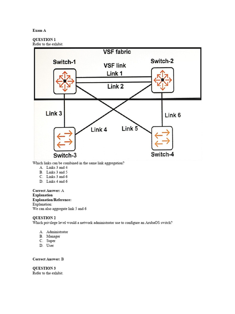 Exam ACSA HPE | PDF | Computer Network | Ip Address
