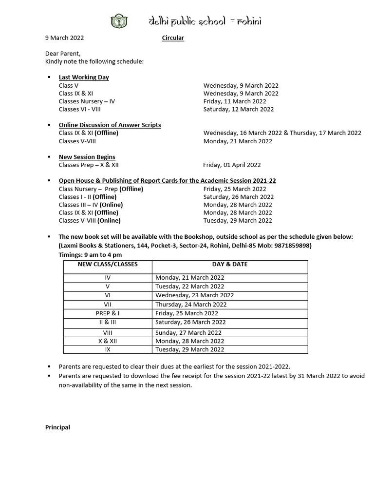 End Term Schedule | PDF