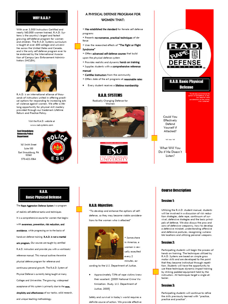 RAD Brochure | PDF | Self Defense | Aggression