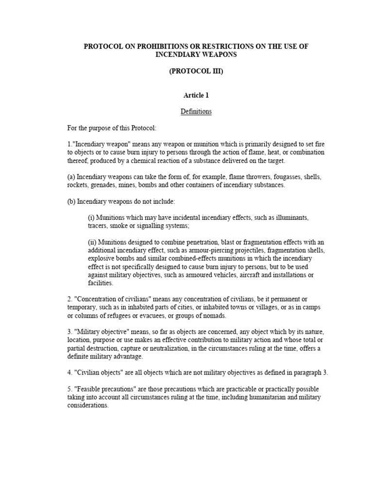 Protocol Iii | PDF | Ammunition | Shell (Projectile)