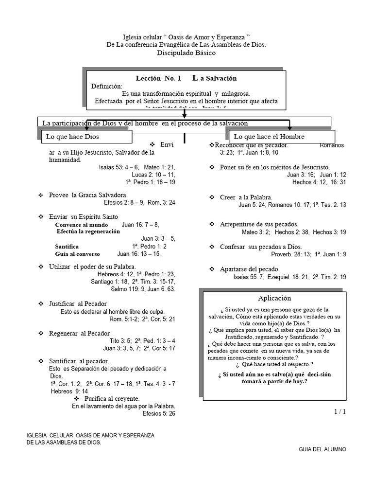 LECCIÓN No. 1 LA SALVACIÓN | PDF | Salvación | Pecado LECCIÓN No. 1 LA SALVACIÓN | PDF | Salvación | Pecado