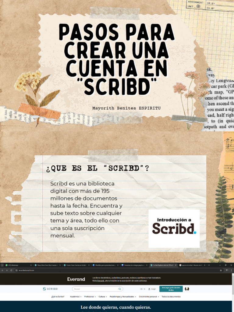 Pasos para Crear El "SCRIBD" | PDF | Ciencias sociales