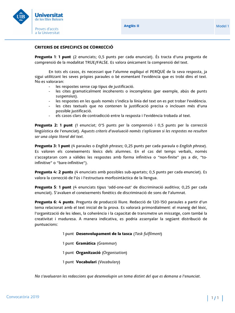 Criteris Angles Juny 2019 | PDF