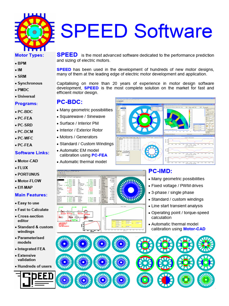 SPEED Software | PDF | Electric Motor | Electromagnetism