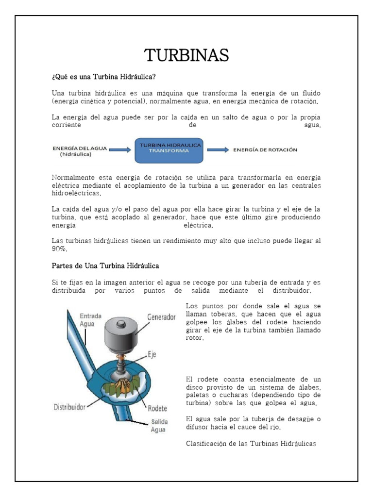 Electrotecnia - Turbinas | PDF | Turbina | Tecnología energética