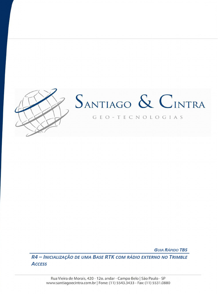 Inicialização de Uma Base RTK No Trimble Access Gr-tbs-13-012 | PDF ...