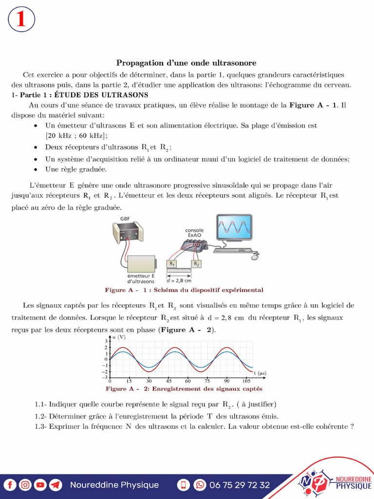Ondes Ultrasonores Exercice Correction | PDF