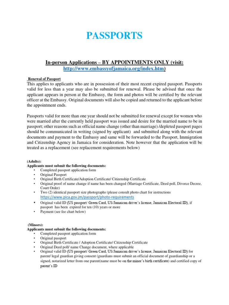 Passport Application Guidelines | PDF | Identity Document | Birth ...