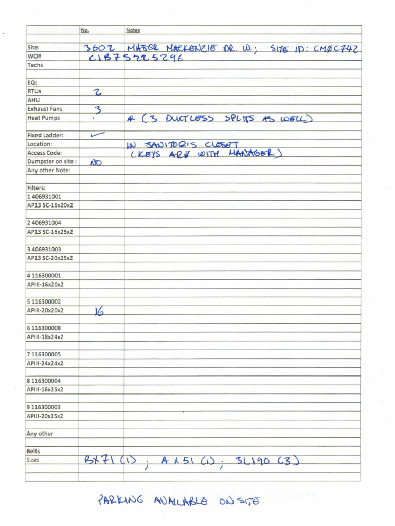 Site Notes | PDF