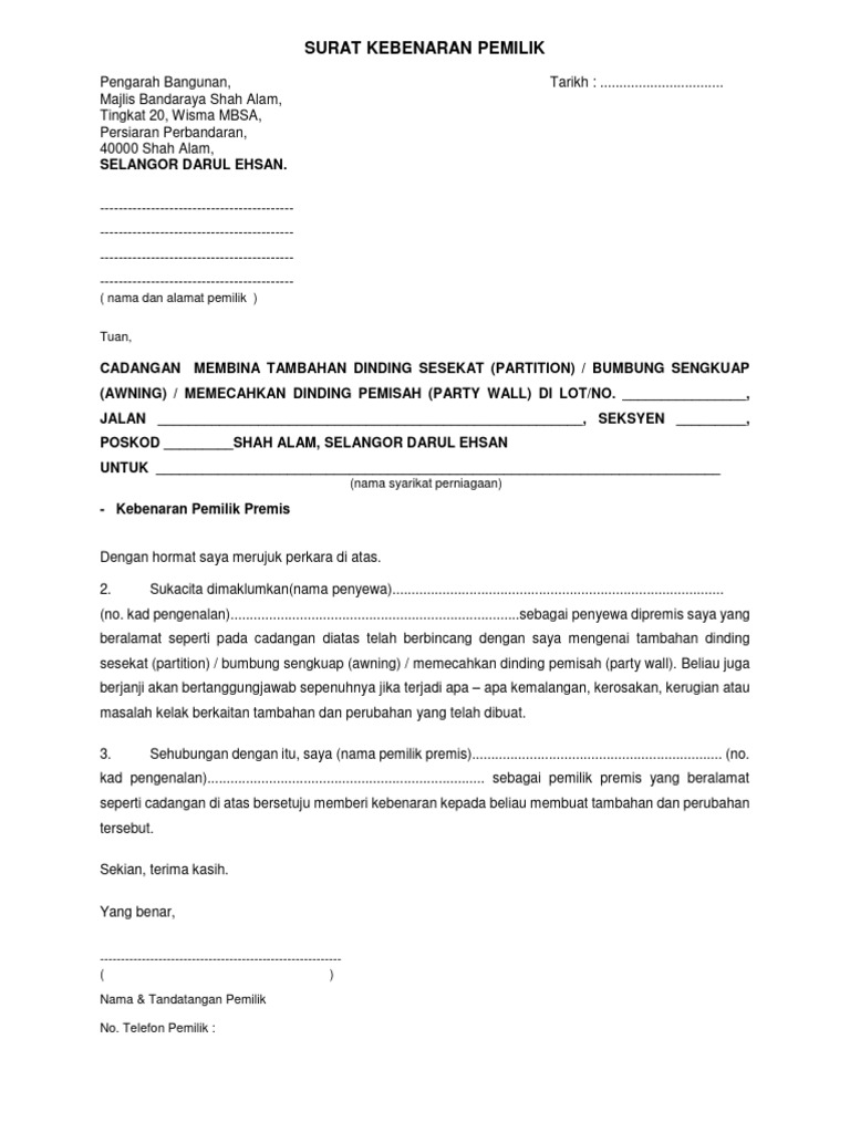 Surat Attachment Tadika | PDF