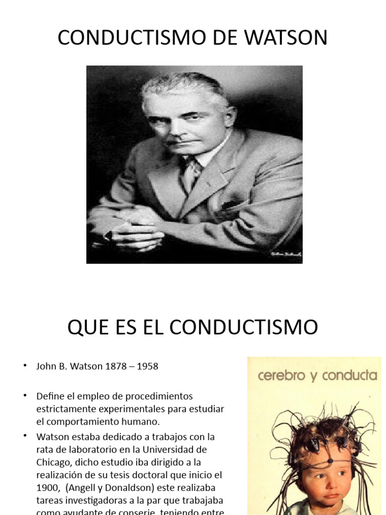 1 Conductismo de Watson | PDF | Behaviorismo | Sicología